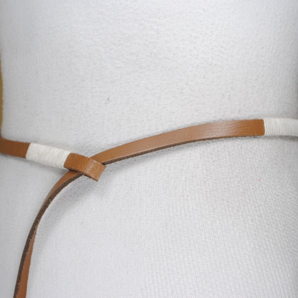 Leather Tie Belt - Etsy