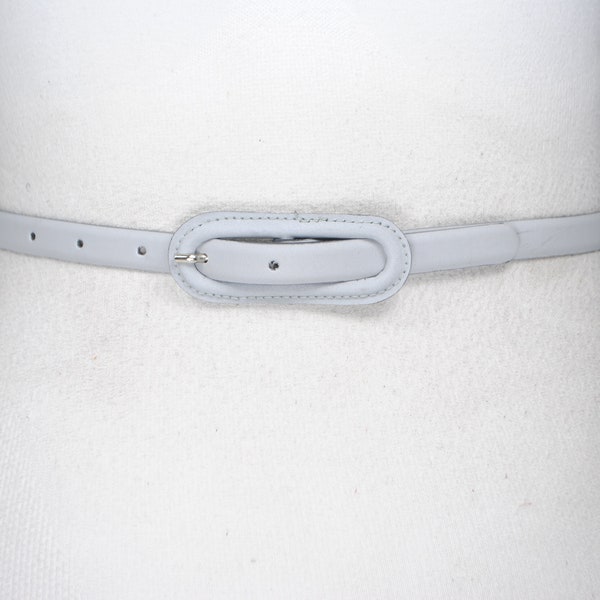 Gray Leather Belt - Etsy