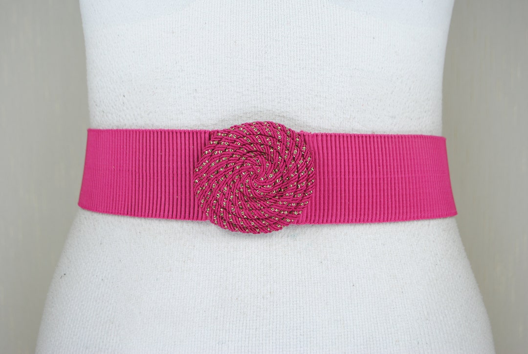 Barbie Belt, 80s Pink Stretch Belt for Women, Vintage Elastic Corset - Etsy