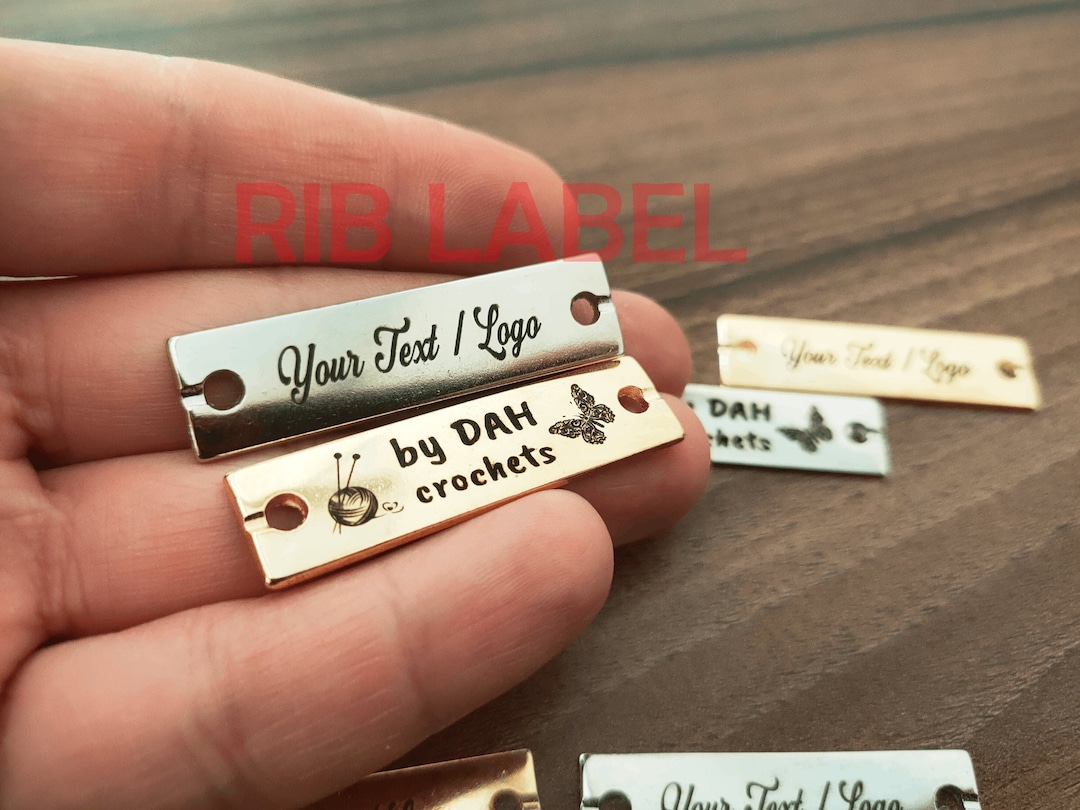 Custom Metal Tag 4.6x1.2 Cm(1.8"x0.5"), Quilting Label, Personalized ...