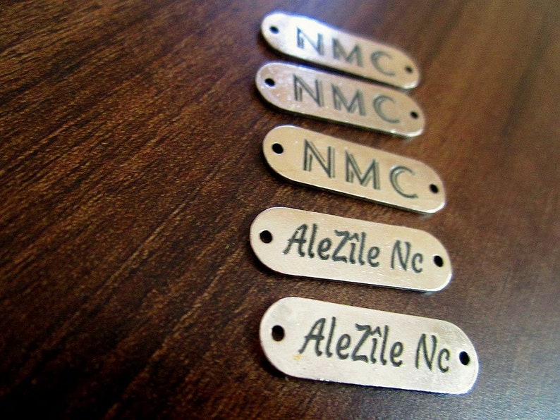 Custom Metal Tag Round Edges Personalized Metal Label - Etsy