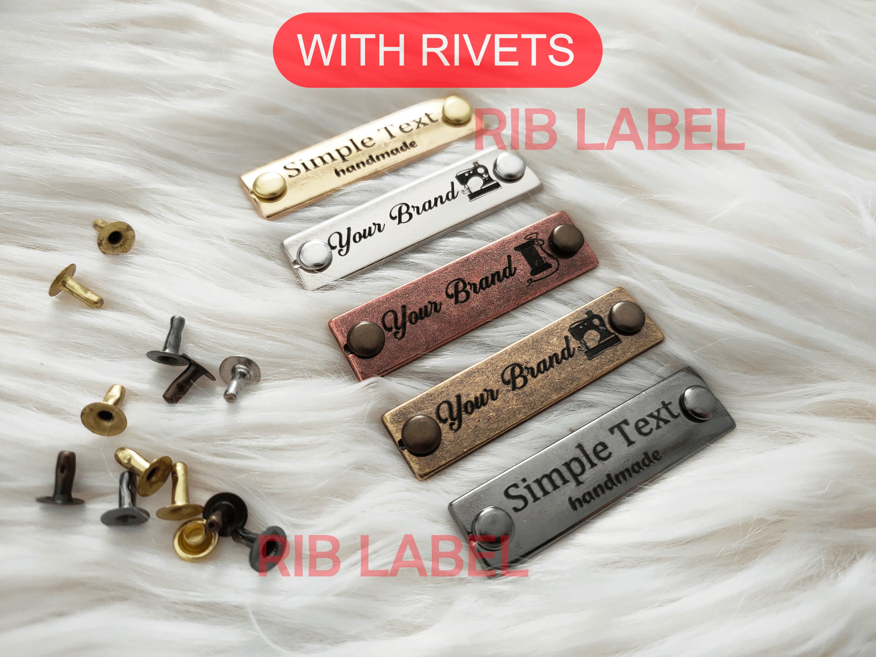 Custom Metal Tag 4.6x1.2 Cm1.8x0.5 for Handmade - Etsy