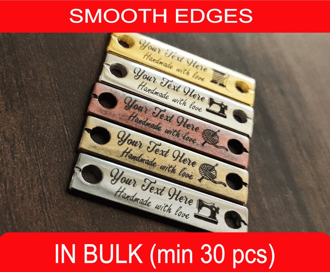 Custom Metal Tag, Personalized Brand Label, Optional Rivets - Etsy