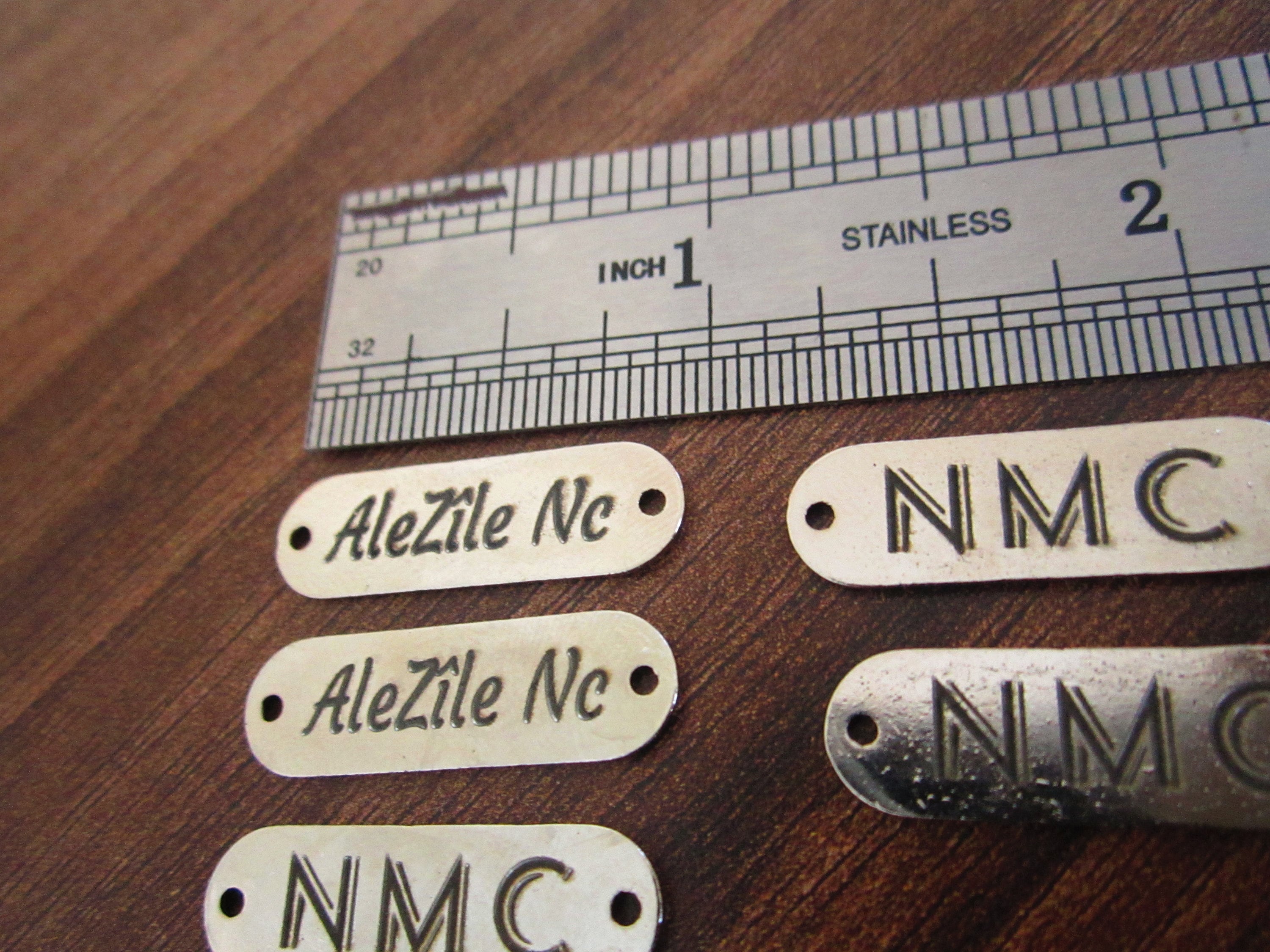 Custom Metal Tag Round Edges Personalized Metal Label - Etsy