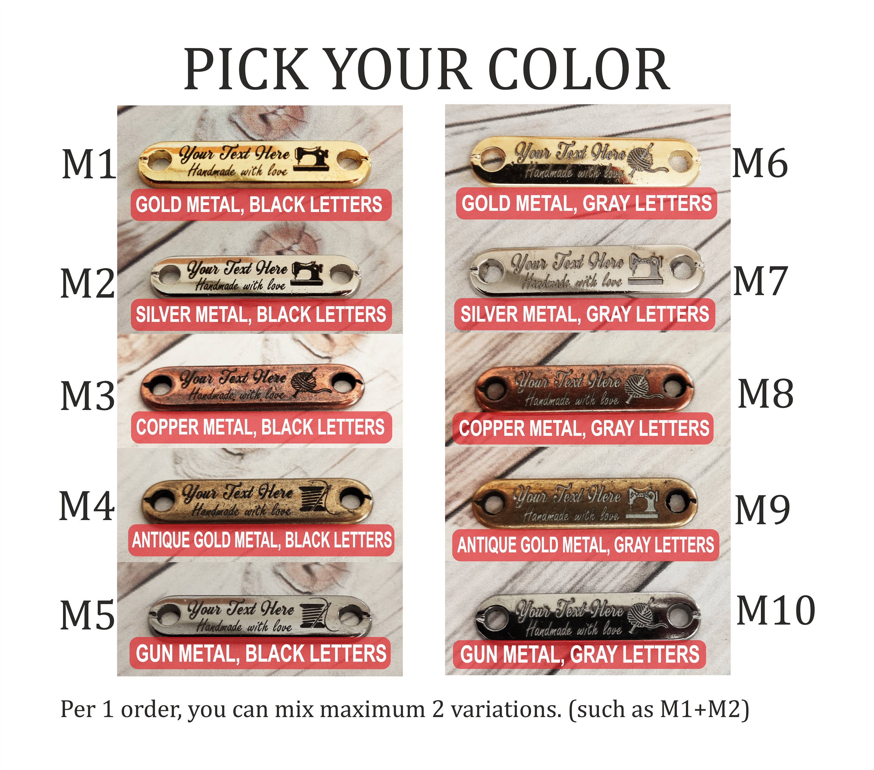 Custom Metal Label Round Edge 34x8mm 1.34x0.275 - Etsy