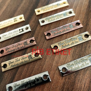 Custom Metal Tag, Personalized Brand Label, Optional Rivets - Etsy