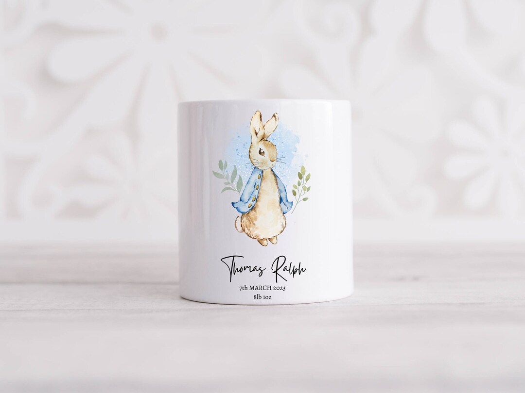 Peter Rabbit Money Box Personalised Children's Money Box New Baby Gift ...