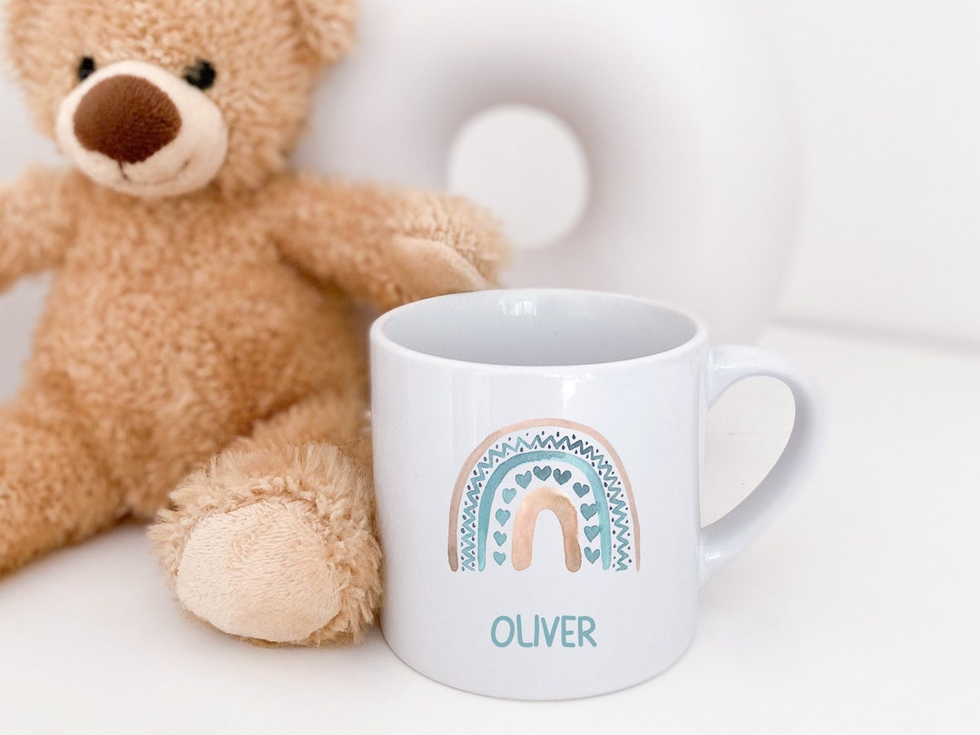 Children's Rainbow Mug Blue Rainbow Kids Mug Kids Mini Mug Small ...
