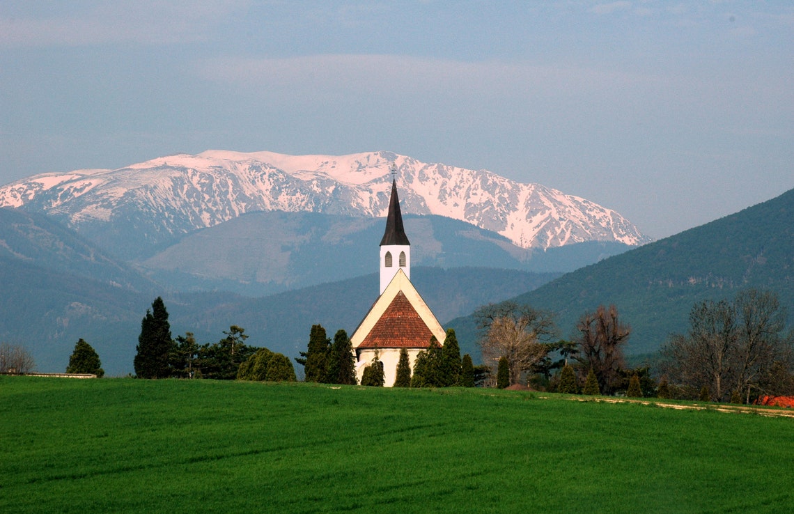 Digital Image of Peterskirche in Ternitz, Austria, in Front of the ...