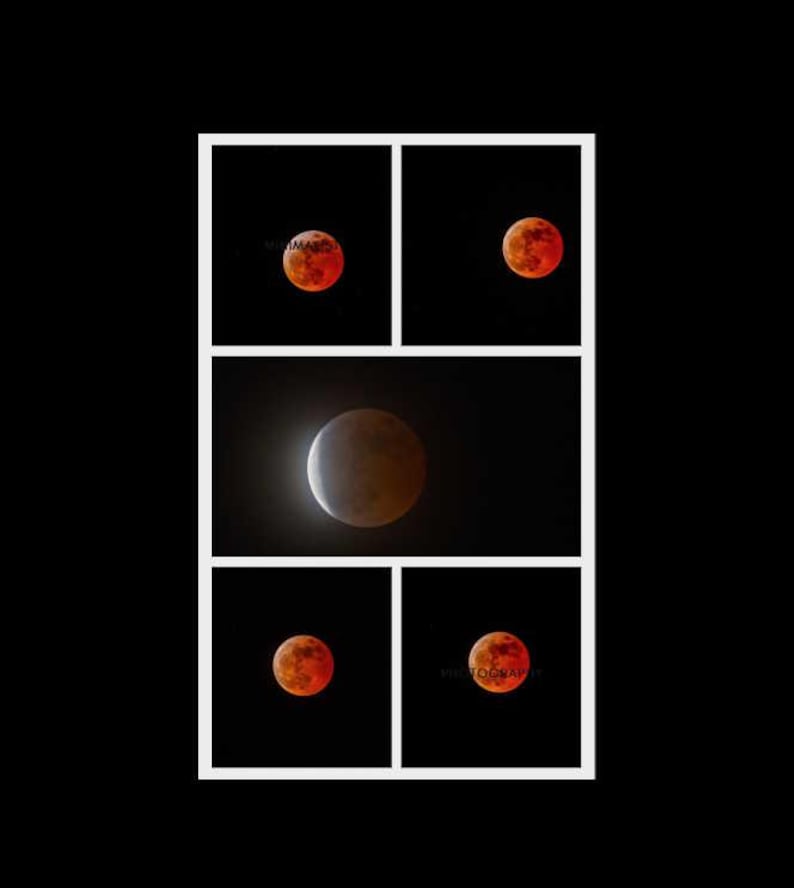 Digital Image Pack (5 Images) of the March 2025 Total Lunar Eclipse - Etsy
