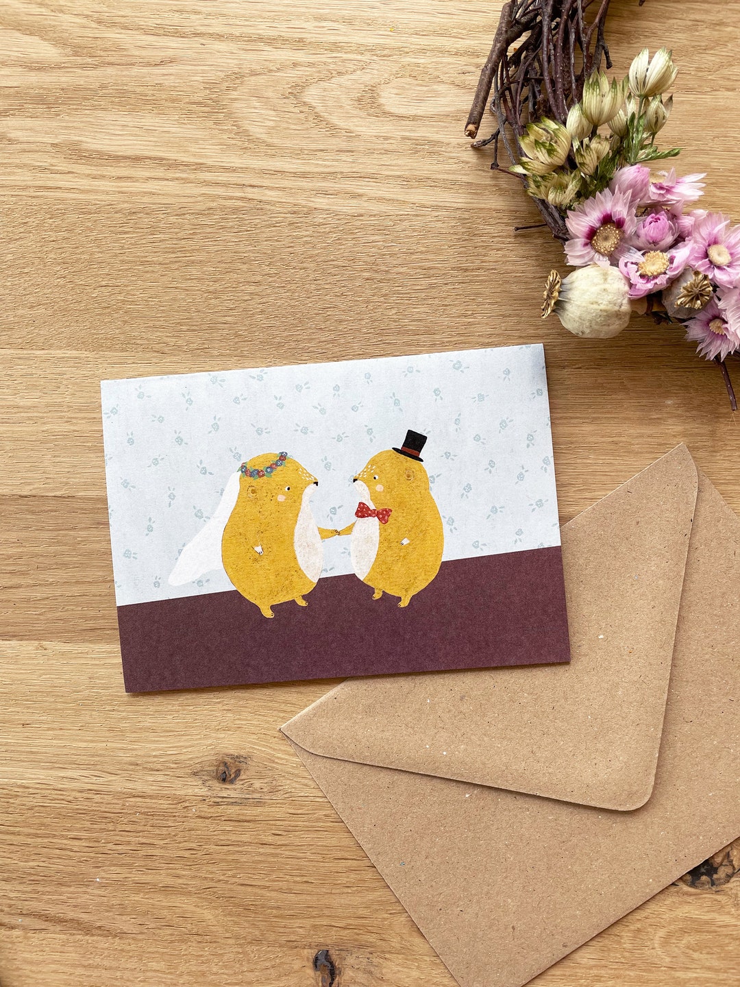 Wedding Card, Folding Card With Envelope, A6, Wedding Congratulations ...