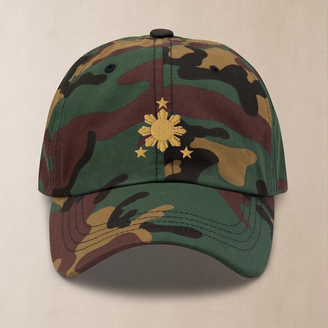 Stars & Sun Filipino Dad Hat, Pinoy Pride, Embroidered Philippines Cap ...