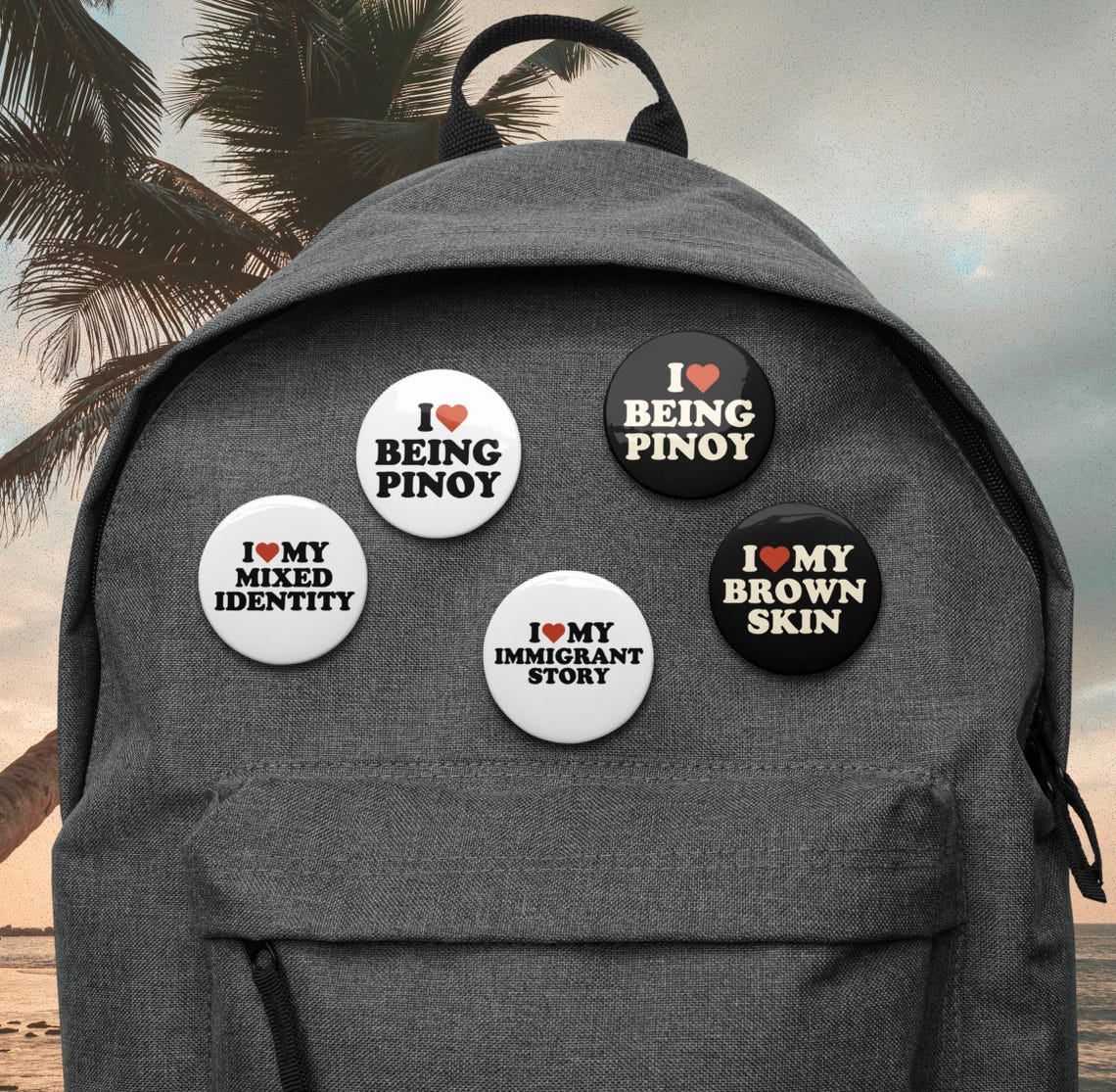 Philippines Proud Pinoy Pin Button, Filipino Decal Backpack Badge, Tote ...