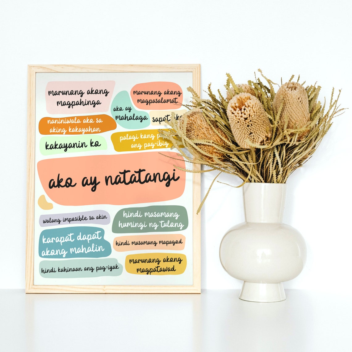 Filipino Art Daily Affirmations Mental Health Tagalog Poster - Etsy