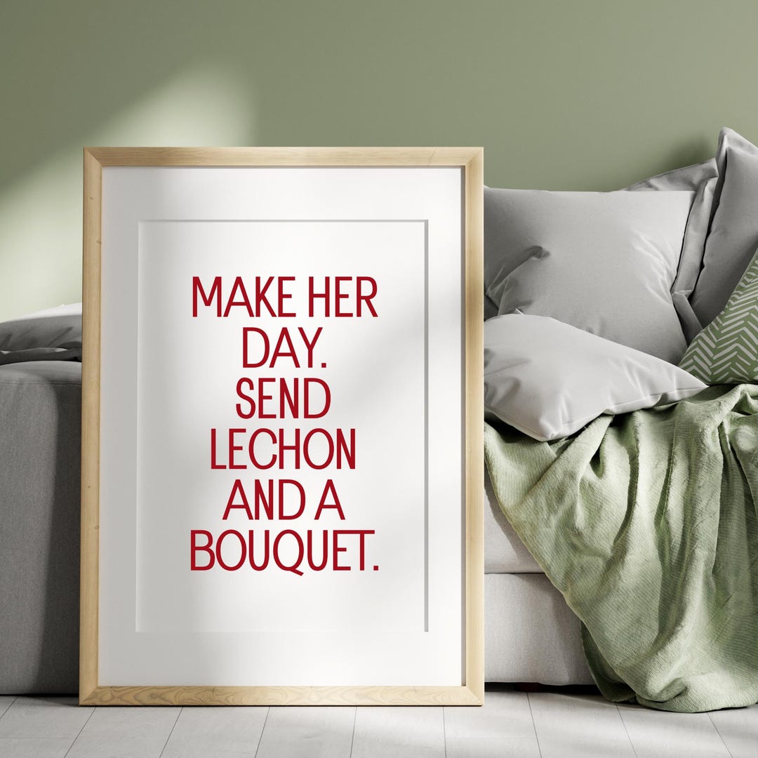 Filipino Wall Art Send Lechon Poster, Filipino Food Art, Filipino Home ...