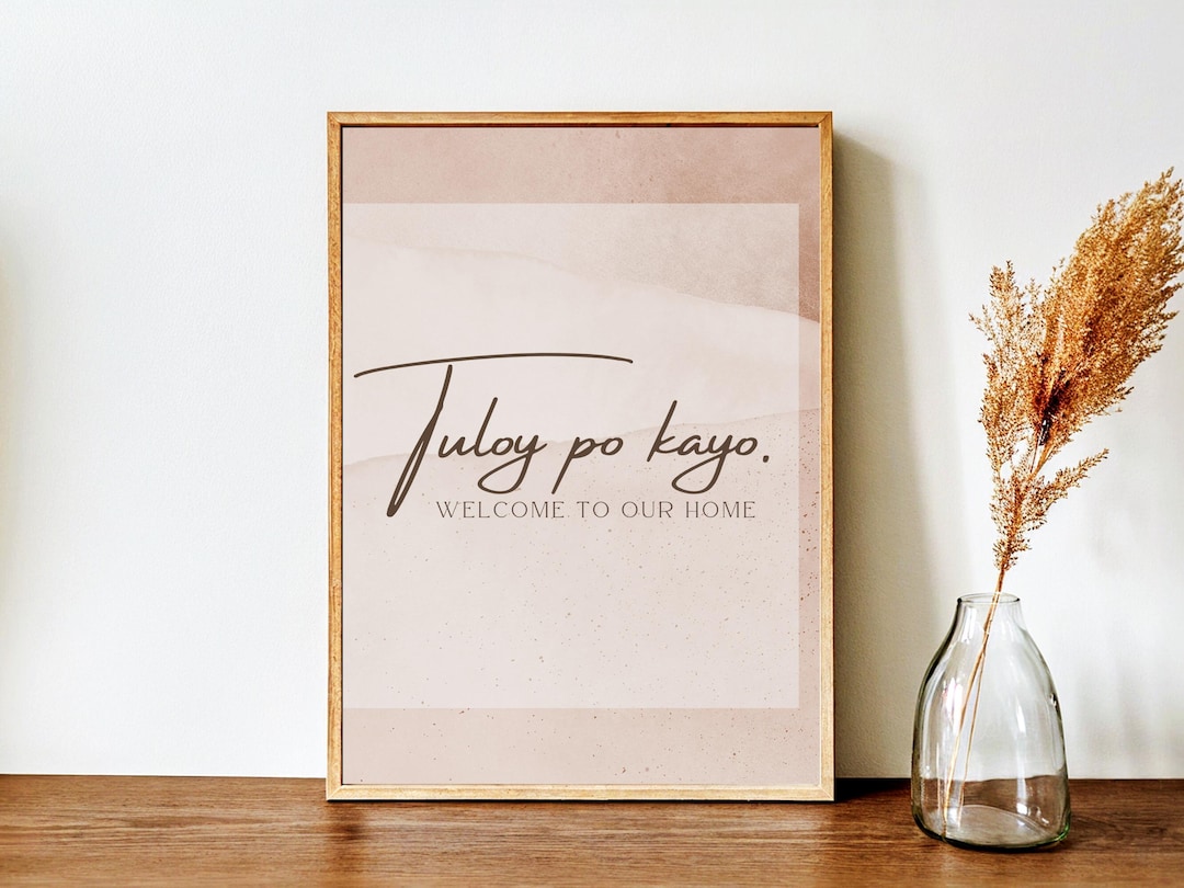 Tuloy Po Kayo Welcome Filipino Art Tagalog Sign Poster, Welcome Sign ...