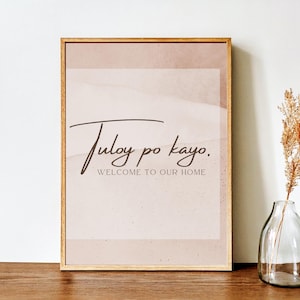 Tuloy Po Kayo Welcome Filipino Art Tagalog Sign Poster, Welcome Sign ...