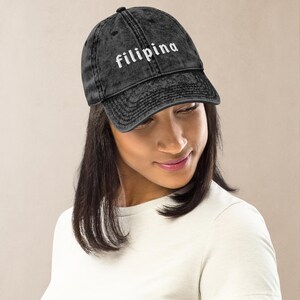 Embroidered Filipina Cap: Proud Pinay Filipino Dad Hat Tagalog ...