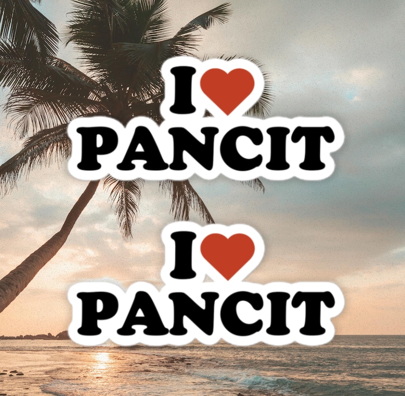 Love Pancit Filipino Sticker - Tagalog Laptop Car Decal Proud Pinoy ...