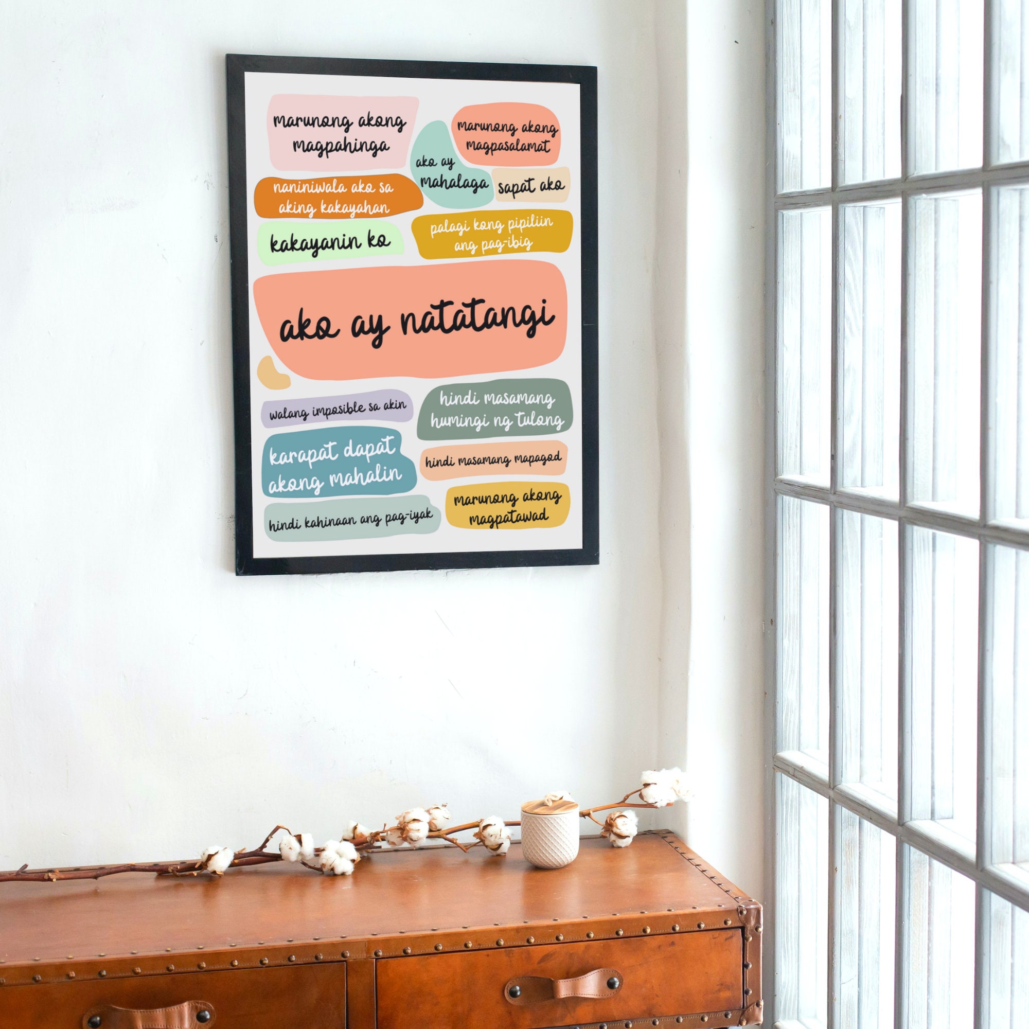 Filipino Art Daily Affirmations Mental Health Tagalog Poster - Etsy