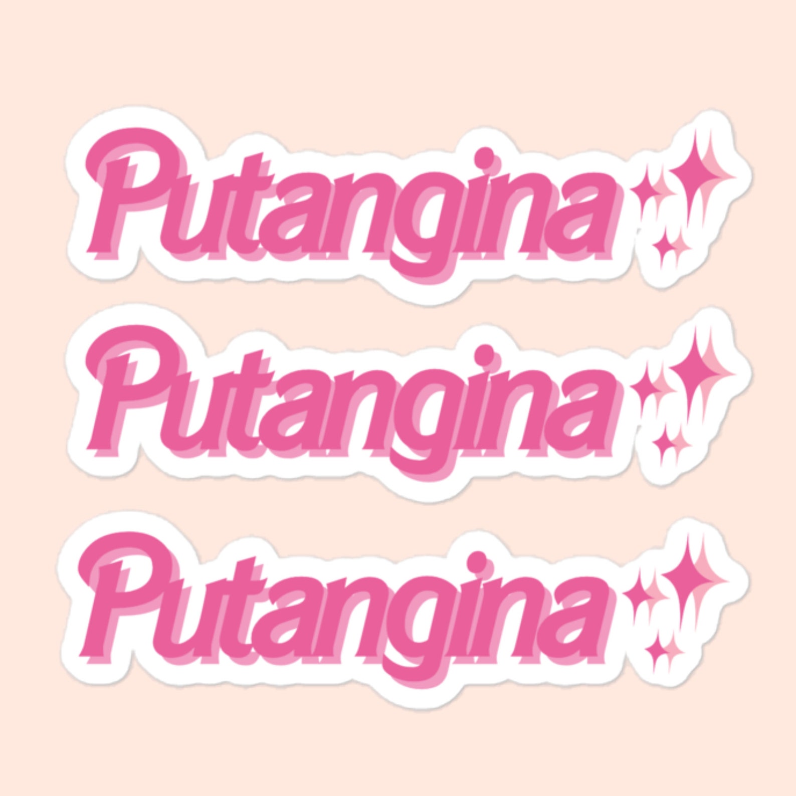 Filipino Stickers Putangina Pink Sparkle Funny Tagalog - Etsy
