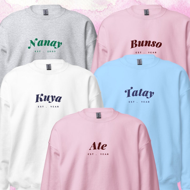 Filipino Kuya Ate Bunso Nanay Tatay EST. Year Custom - Etsy