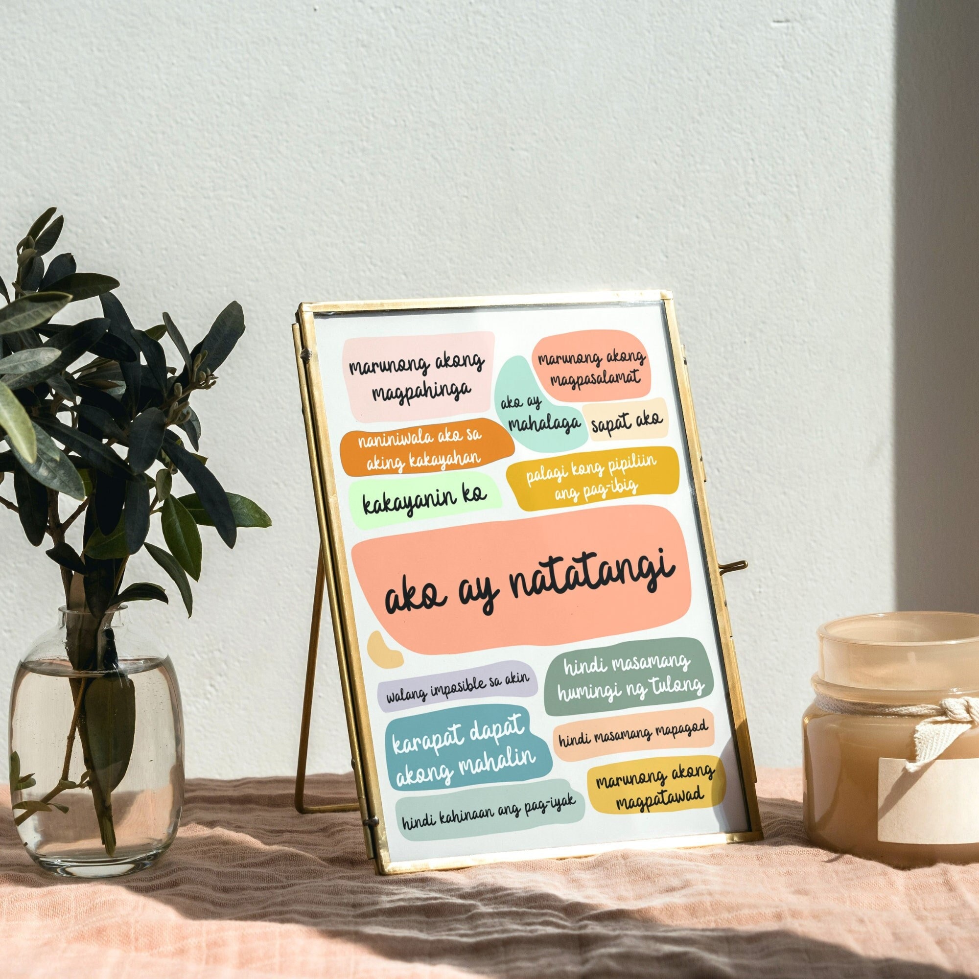 Filipino Art Daily Affirmations Mental Health Tagalog Poster - Etsy
