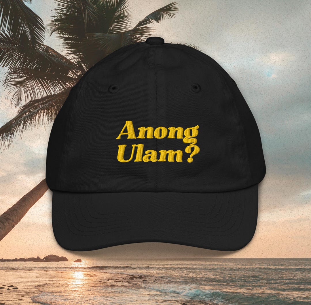 Philippines Anong Ulam? Kids Cap Emmbroidered, Filipino Gifts, Pinoy ...