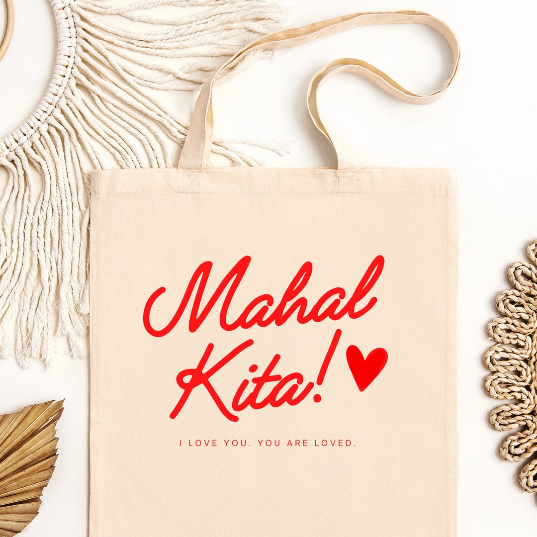 Mahal Kita Filipino Tote Bag, I Love You Cute Tagalog Pinoy Gifts ...