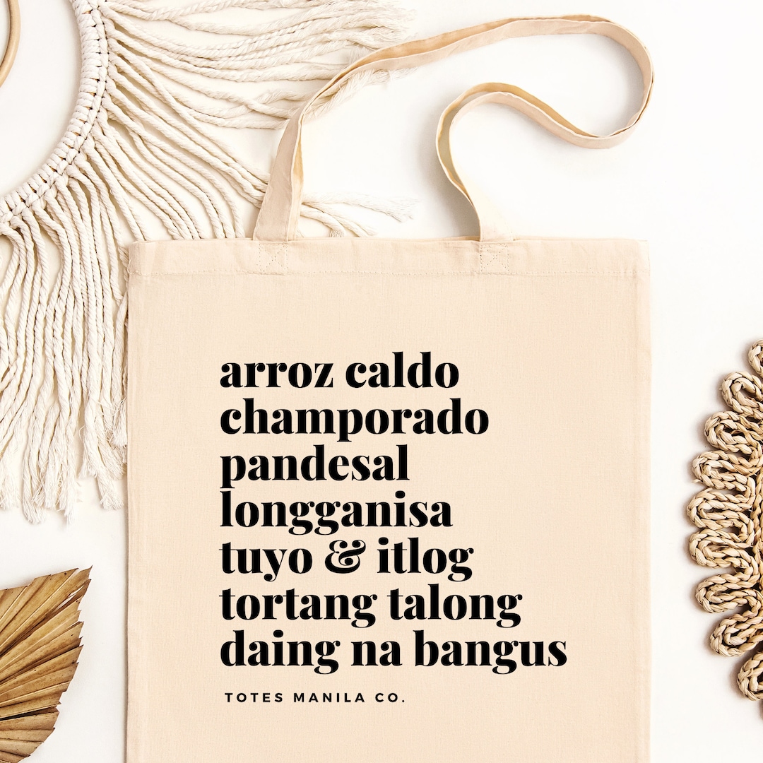Philippines Agahan Breakfast Foodie Tote, Filipino Gifts, Filipina ...