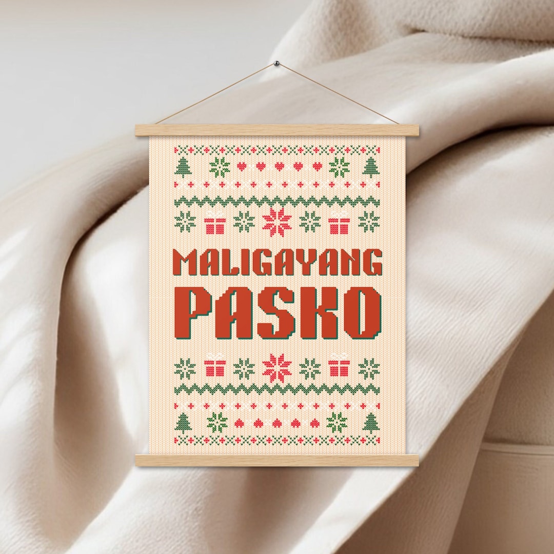 Pinoy Art Maligayang Pasko Poster, Merry Christmas Philippines Art ...