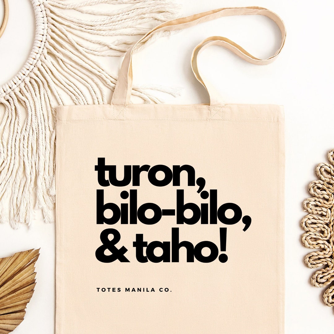 Turon, Bilo-bilo, & Taho Filipino Meryenda Book Canvas Bag, Proudly ...