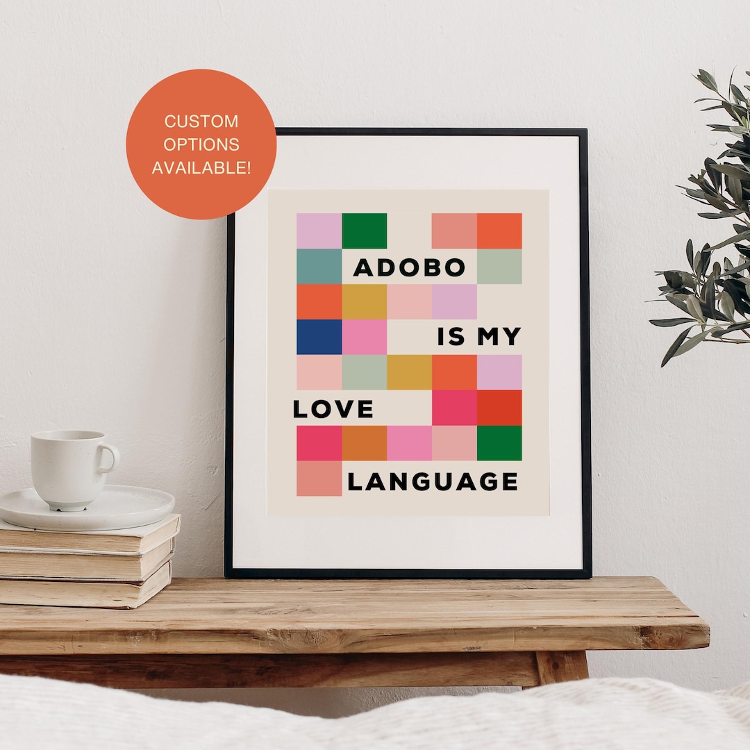 Filipino Food Love Language Wall Art - Proud Pinoy Foodie Poster ...