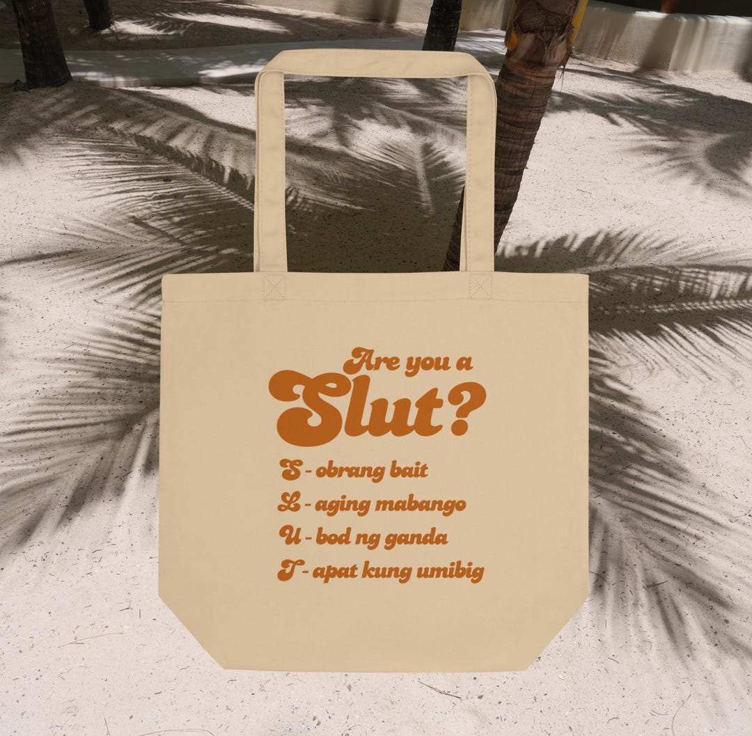 Philippines S.L.U.T Funny Meme Tote, Filipino Gifts, Filipina Pinay Bag ...