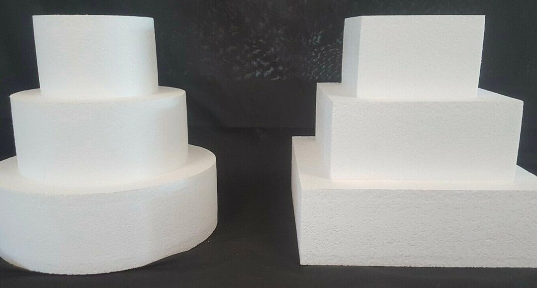 Polystyrene Cake Dummy, Various Size, Depth and Shape Square - Etsy