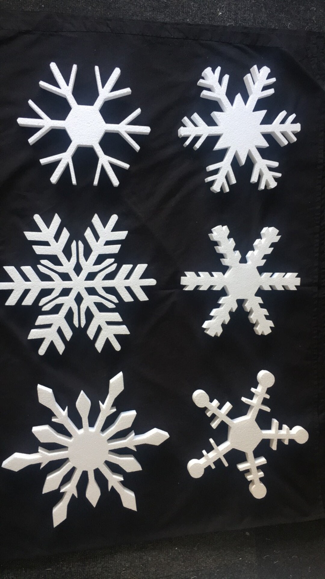 15 White Polystyrene Styrofoam Snowflakes (6 Designs) 450mmx25mm - Etsy