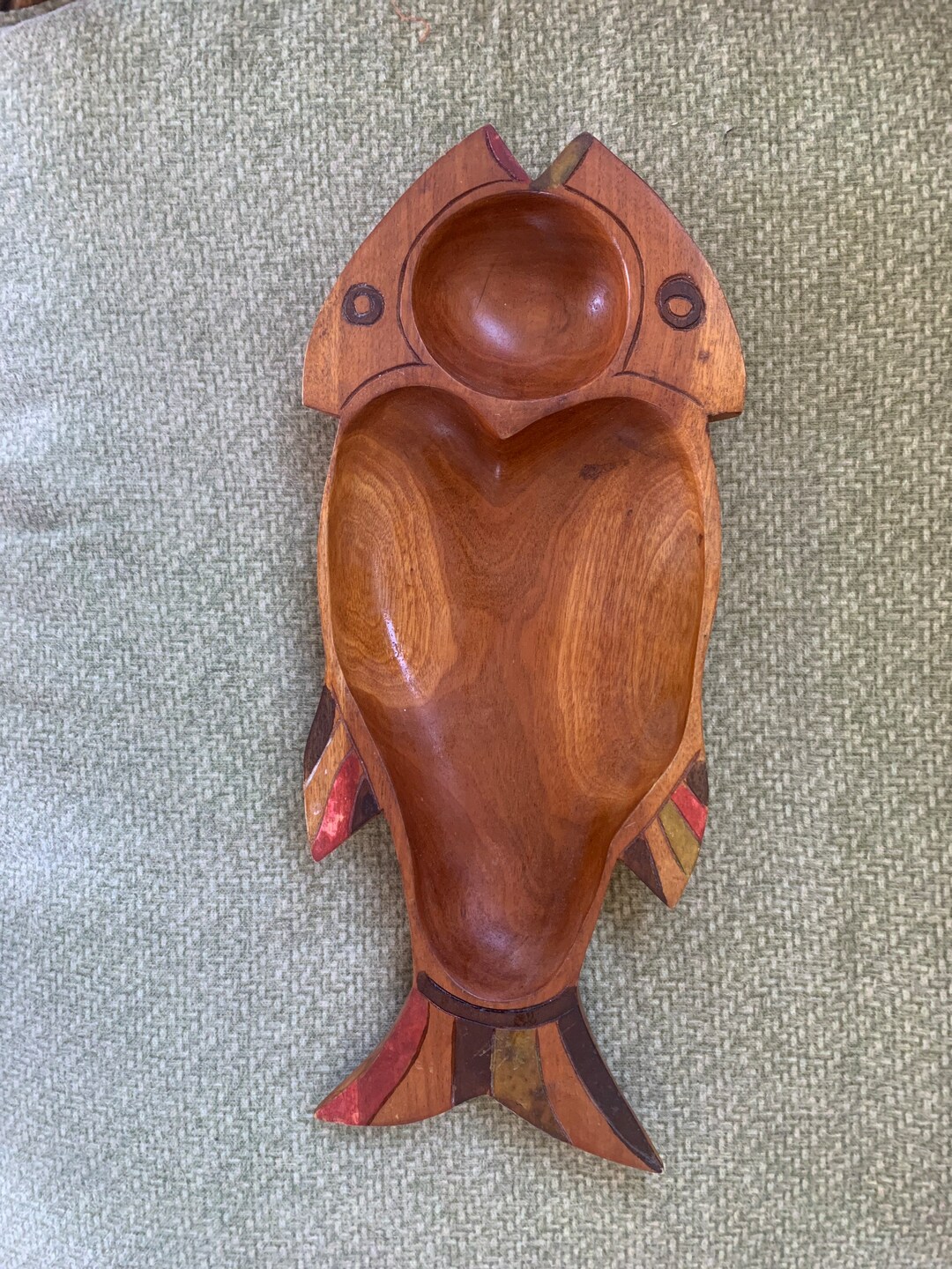 Mid-century Carved Wood Fish Serving Platter, Snack Tray - Etsy