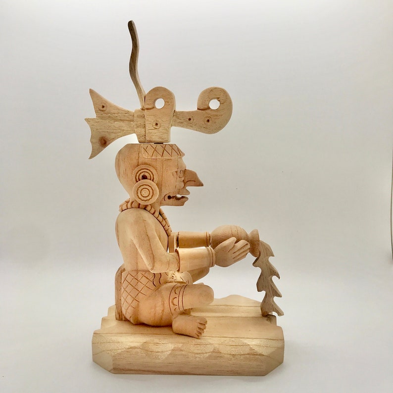 Chaac dios maya de la lluvia. Estatua de madera tallada a mano. - Etsy ...
