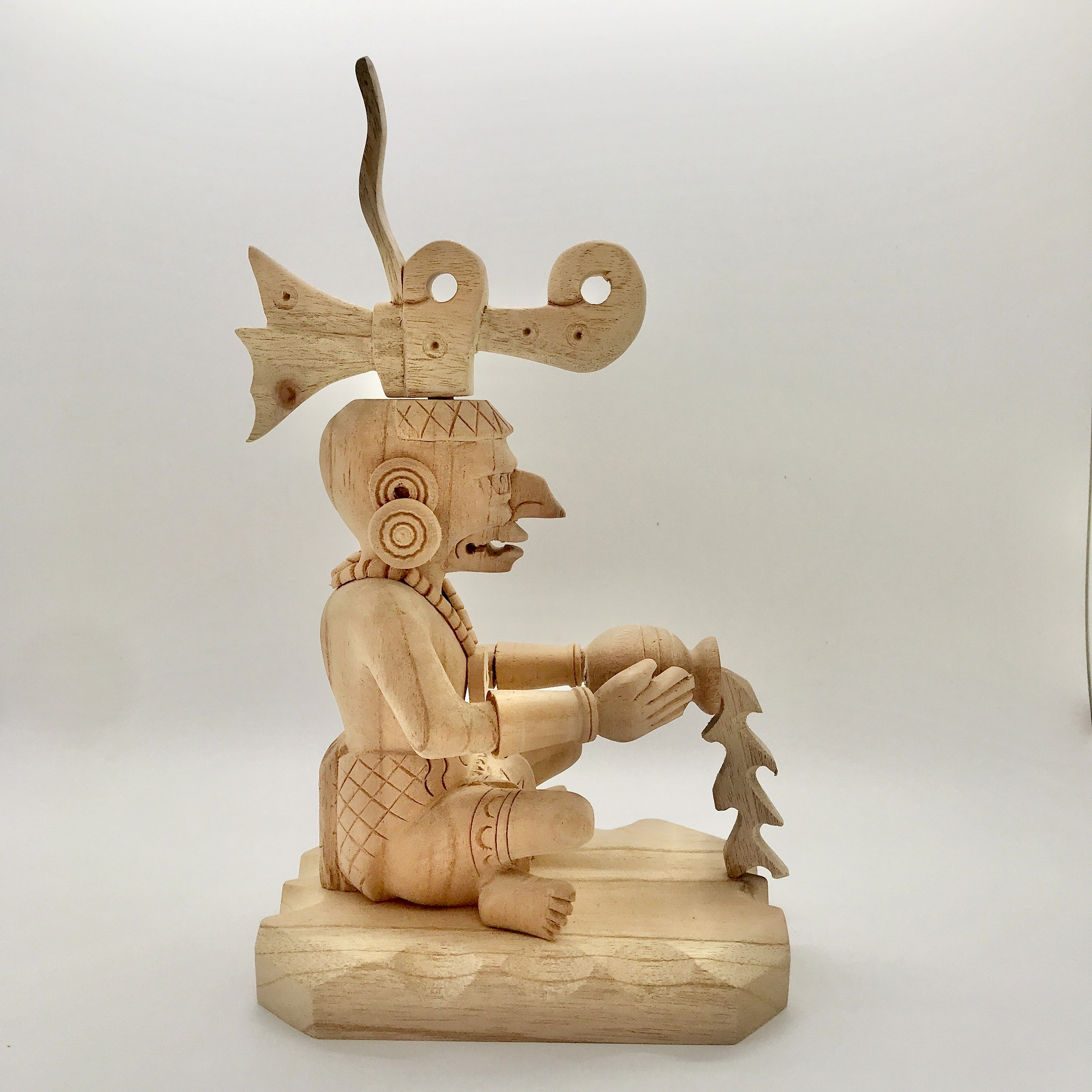 Chaac dios maya de la lluvia. Estatua de madera tallada a mano. - Etsy ...