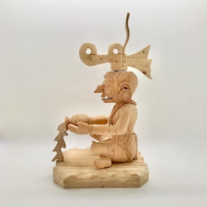 Chaac Mayan God of Rain. Hand-carved Wooden Statue - Etsy