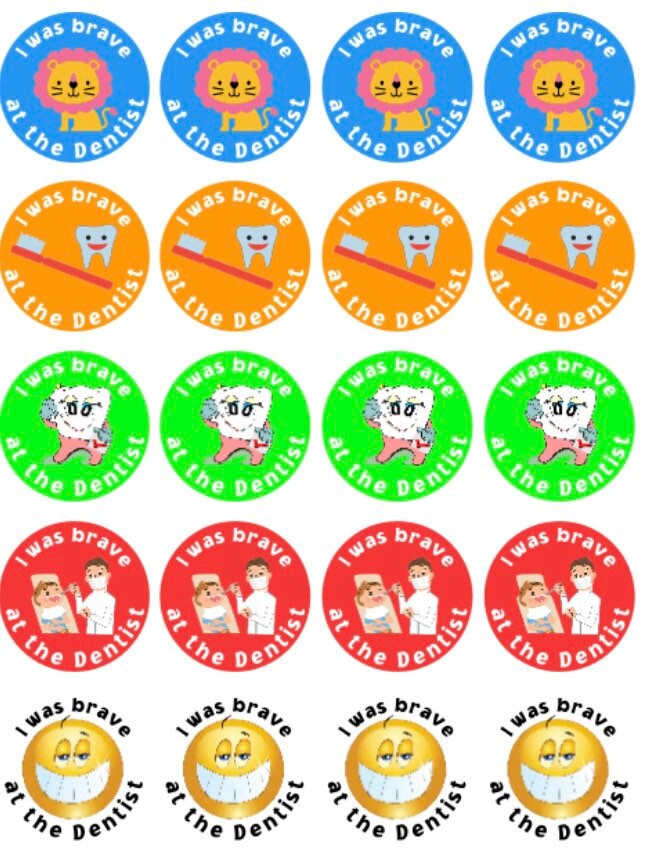 I Was Brave at the Dentist/doctor/nurse Stickers - Etsy UK