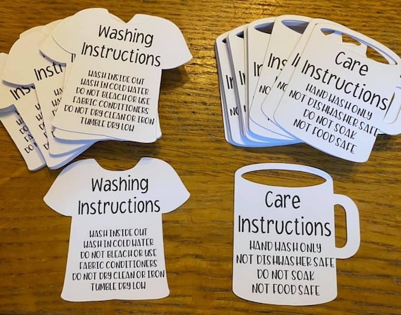 100 Care Cards Personalised With Your Own Text - Etsy UK