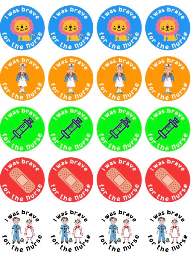 I Was Brave at the Dentist/doctor/nurse Stickers - Etsy UK