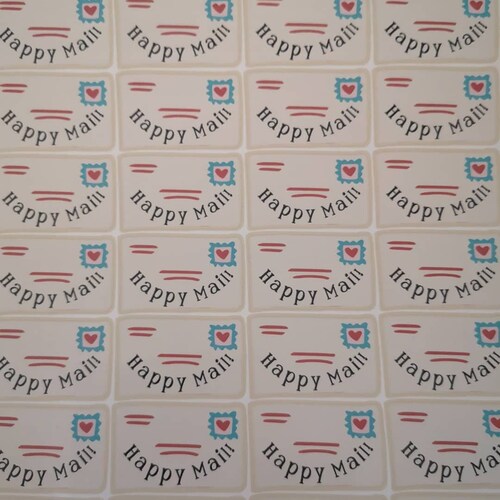 Happy Mail Stickers Happy Mail Labels Mailing Stickers - Etsy