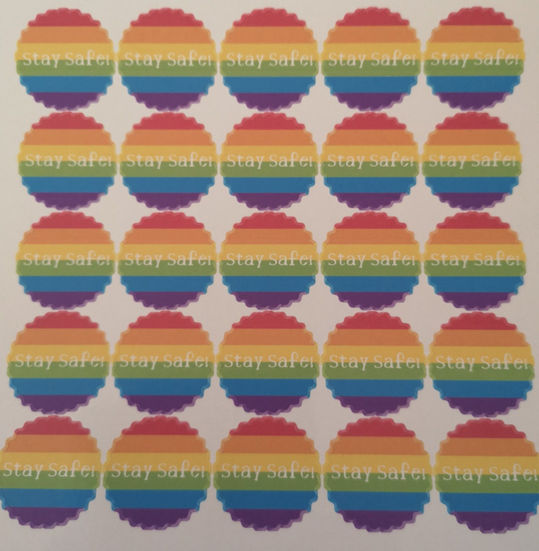 Stay Safe Rainbow Stickers - Etsy