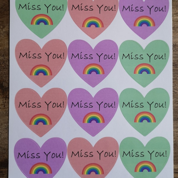 Miss You Stickers - Etsy