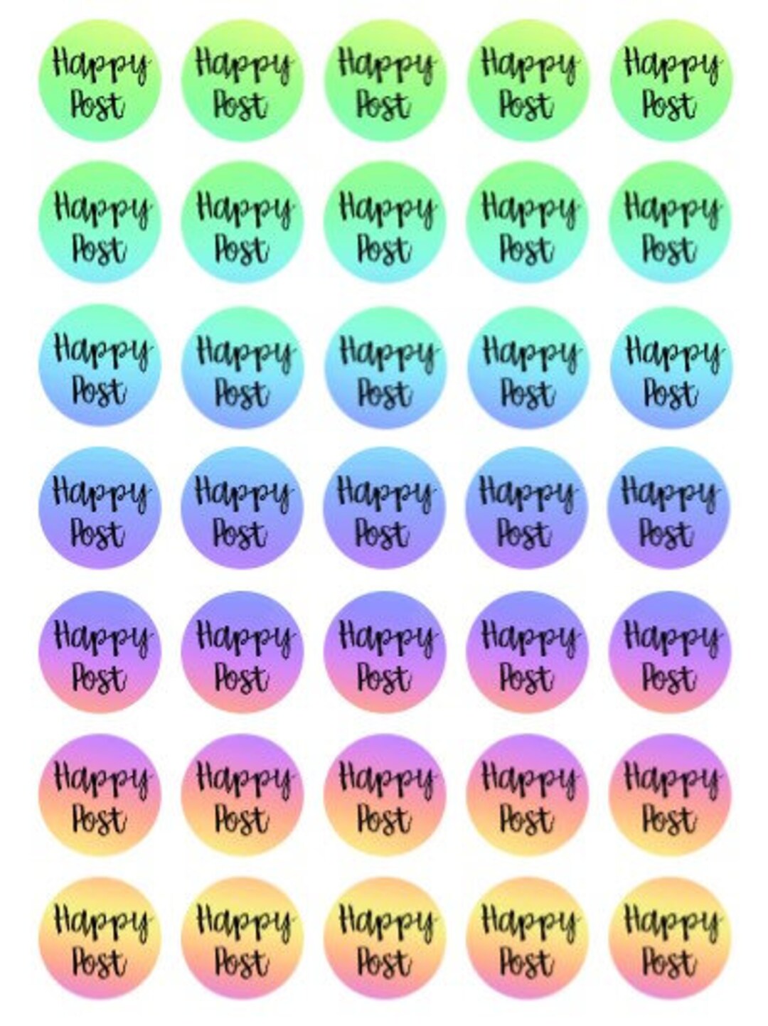 Happy Post Stickers - Etsy