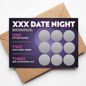 Couples Date Idea | Date Night Scratch Cards | Naughty Birthday Present ...