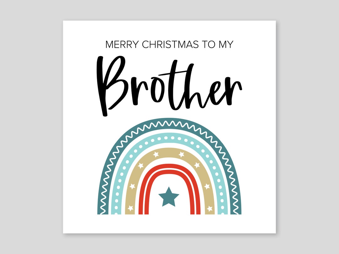 Brother Christmas Card, Merry Christmas to My Brother Card, Brother ...