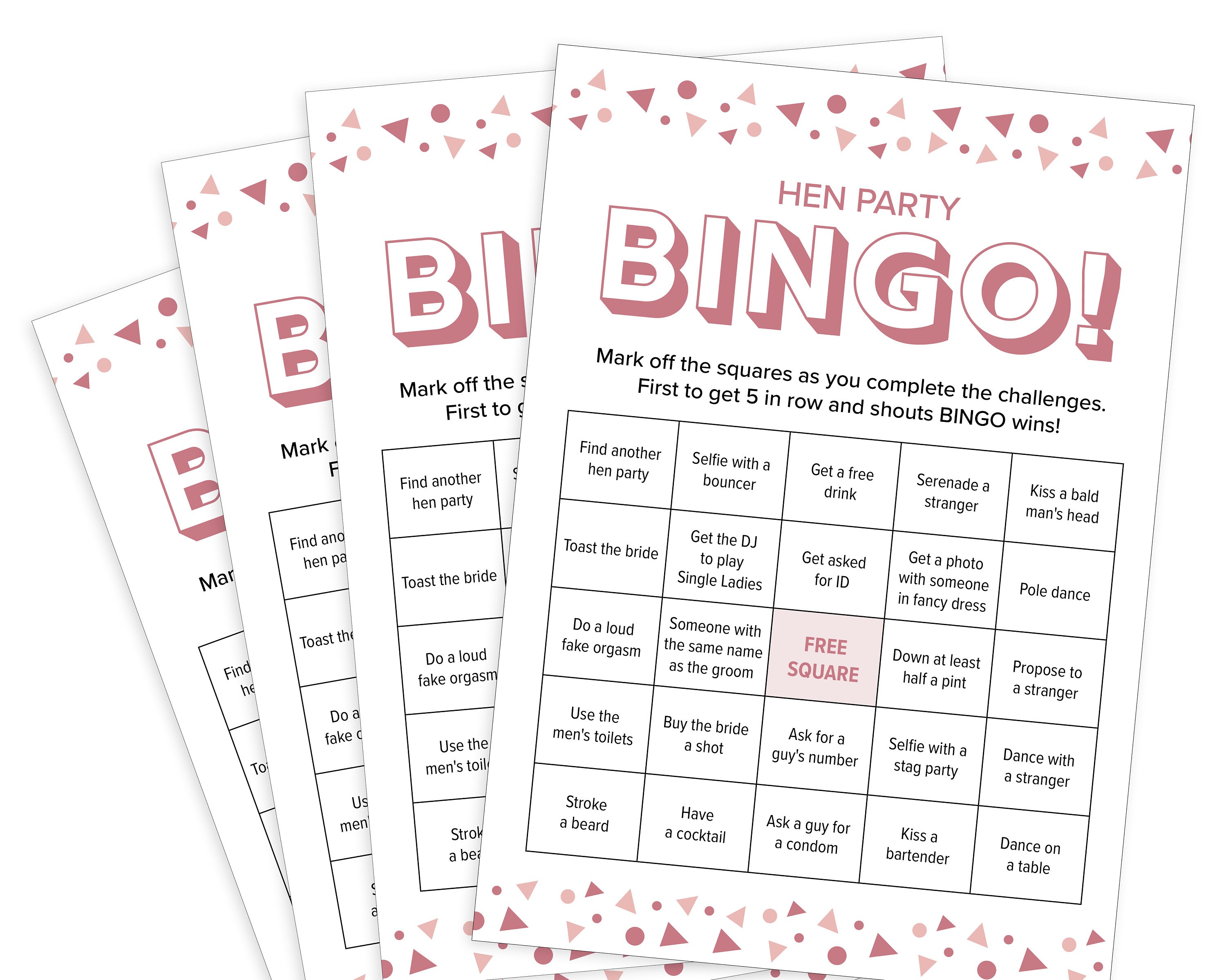 Hen Party Bingo Game: A6 Bridal Shower Fun - Etsy UK